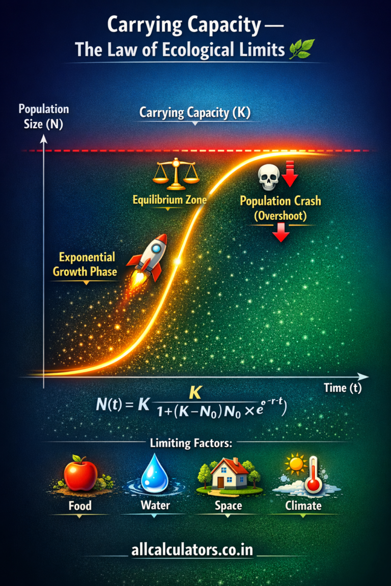 Carrying Capacity Calculator – Ecology & Population Biology ...