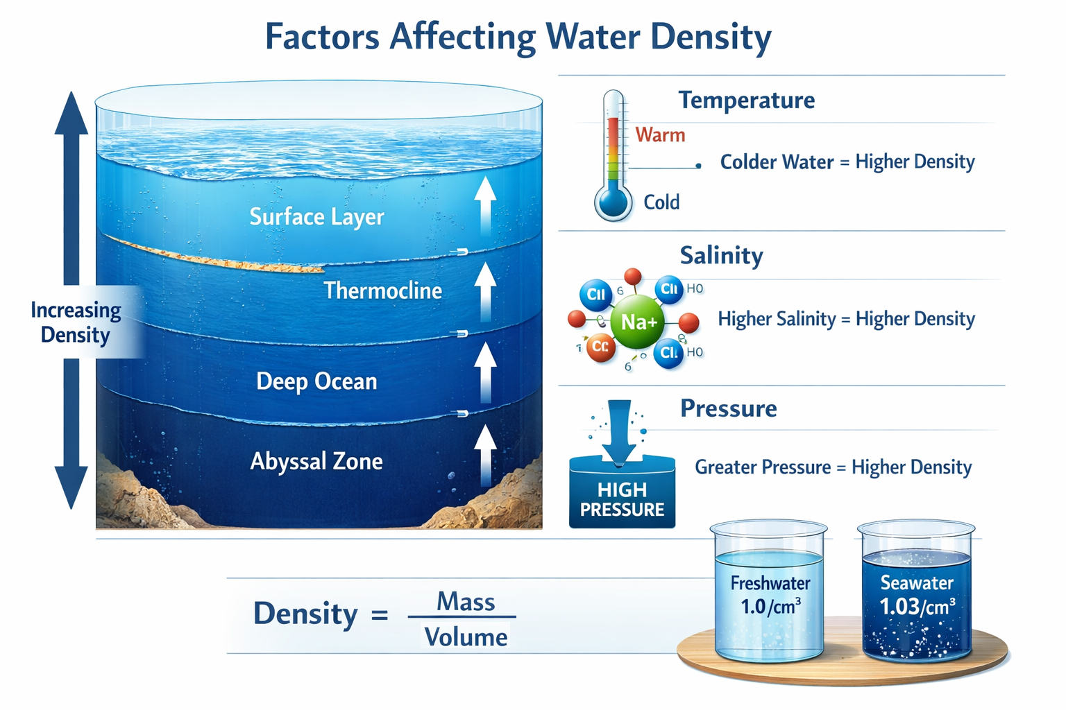 Water Density Calculator (Temperature, Salinity & Pressure) – Physics ...